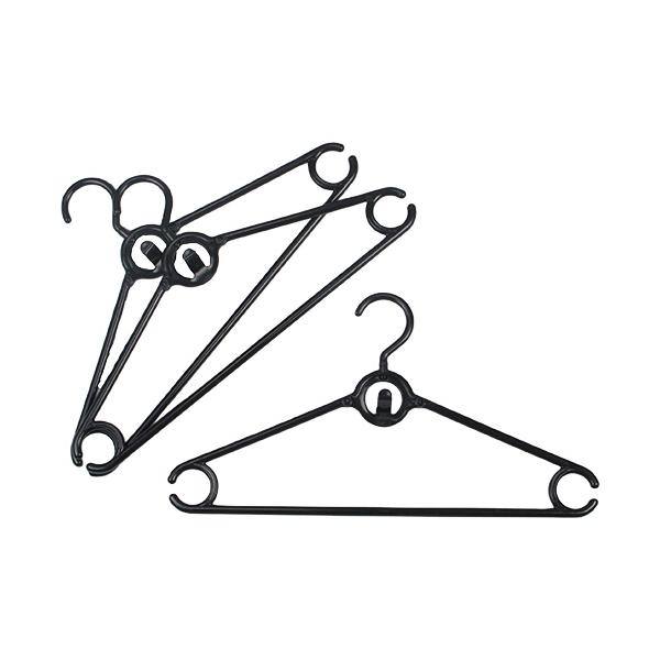 メーカー：サワフジ　 品番：NSM-03  えり元を伸ばさず使えるハンガー。　　＜パッケージ＞可倒フックで襟元を伸ばさず掛けられる。連結フックで重ね吊り可能。