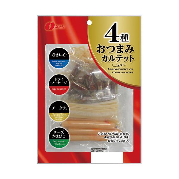 メーカー：なとり　品番：098868　4種類の味が楽しめるおつまみセット！<br>