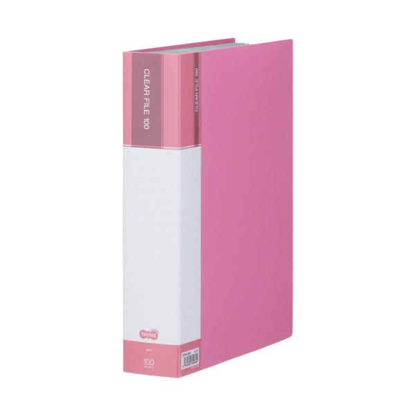 メーカー：オリジナル 　品番：CFDA4100P   【固定式】書類が入れやすい台紙入！　　＜使用イメージ＞<BR>商品は100ポケット/ピンクになります。