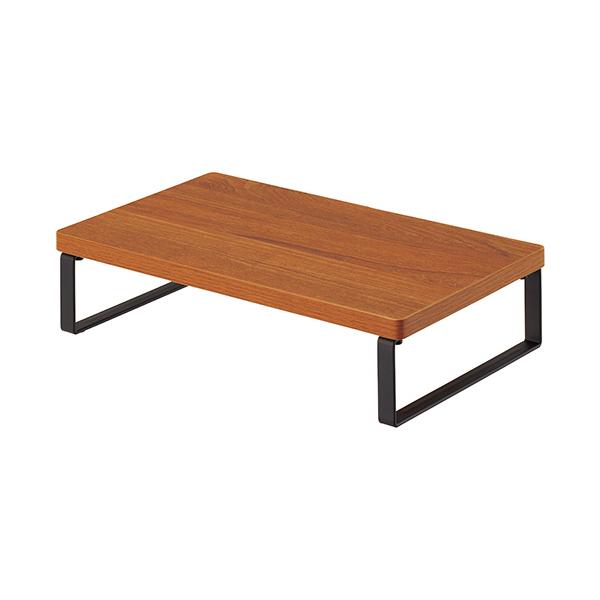 メーカー：リヒトラブ　 品番：A-8004-9  スリム・ロータイプの机上台　　＜サイズイメージ＞<BR>※商品の天板寸法はW340×D200mmになります。＜使用イメージ＞<BR>※商品の色はブラウンになります。