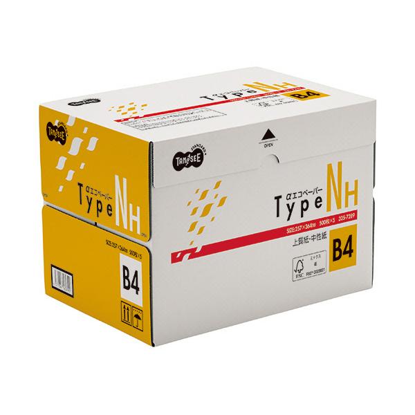 メーカー：オリジナル　品番：AENH-B4　ナチュラル色タイプで目にやさしい自然な白さ、国産のPPC用紙。