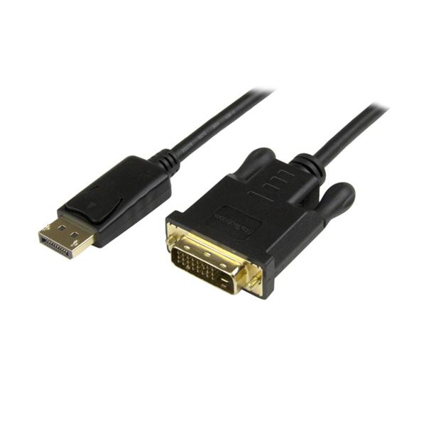 メーカー：ＳｔａｒＴｅｃｈ．ｃｏｍ   品番：DP2DVI2MM3   パソコンを短めのアダプタケーブルを使って直接モニターに接続し、ケーブル周りをスッキリ
