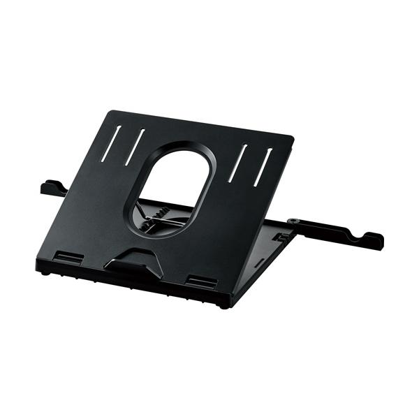 メーカー：エレコム 　品番：PCA-LTS8BK   折りたたみノートPCスタンド　　＜使用イメージ＞