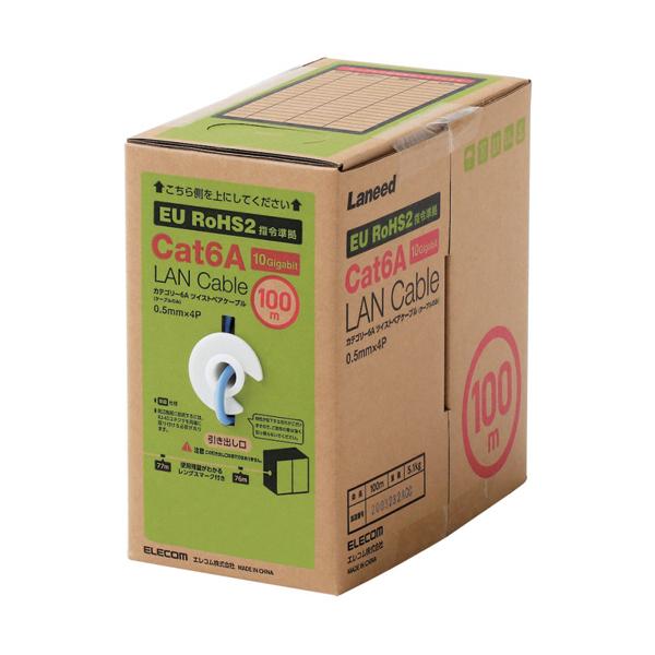メーカー：エレコム　品番：LD-GPAL/BU100RS　自作に便利な長尺LANケーブル、カテゴリー6Aです。