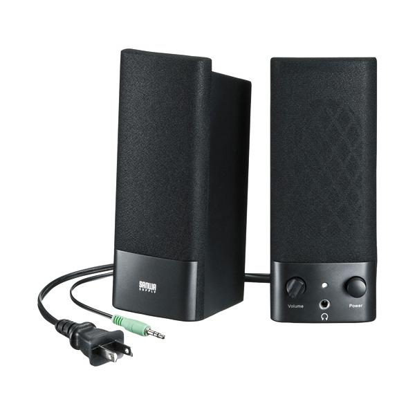 メーカー：サンワサプライ  品番：MM-SPL2N3  最大出力5Wのパワフル音声。