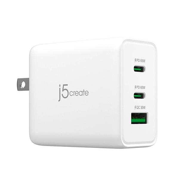 メーカー：ｊ５　Ｃｒｅａｔｅ  品番：JUP3365  窒化ガリウム搭載。同時に3台を急速充電できる！