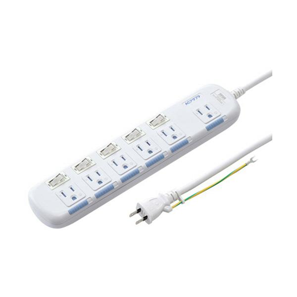 メーカー：サンワサプライ  品番：TAP-S10N2-2  個別スイッチ付き省エネタップ