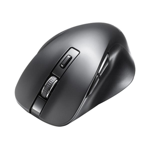 メーカー：サンワサプライ　品番：MA-BB518BK　【無線タイプ】左右非対称で握りやすい形状のBluetoothマウス