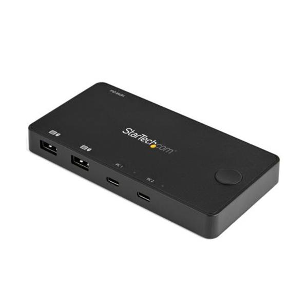 メーカー：ＳｔａｒＴｅｃｈ．ｃｏｍ　 品番：SV211HDUC  USB Type CまたはThunderbolt 3搭載コンピュータ2台をワンセットの周辺機器でシームレスに切り替えるコンパクトKVMスイッチ。　　＜セット内容＞