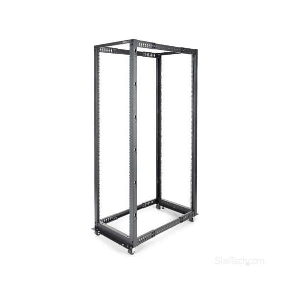 メーカー：ＳｔａｒＴｅｃｈ．ｃｏｍ 　品番：4POSTRACK42   AV ネットワーク通信 ITコンピューター機器用データセンターラック　　＜配線フック＞＜キャスター＞奥行き調整が可能。