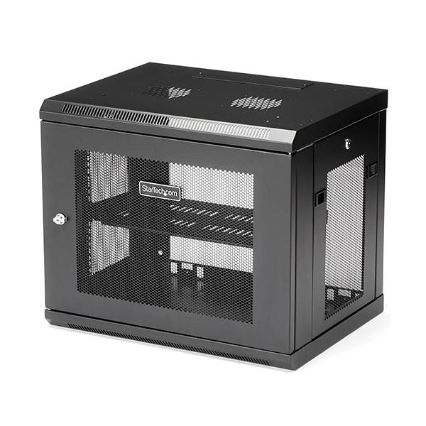 メーカー：ＳｔａｒＴｅｃｈ．ｃｏｍ 　品番：RK9WALM   ラックマウント機器の収納に壁面を活用　　＜使用イメージ＞