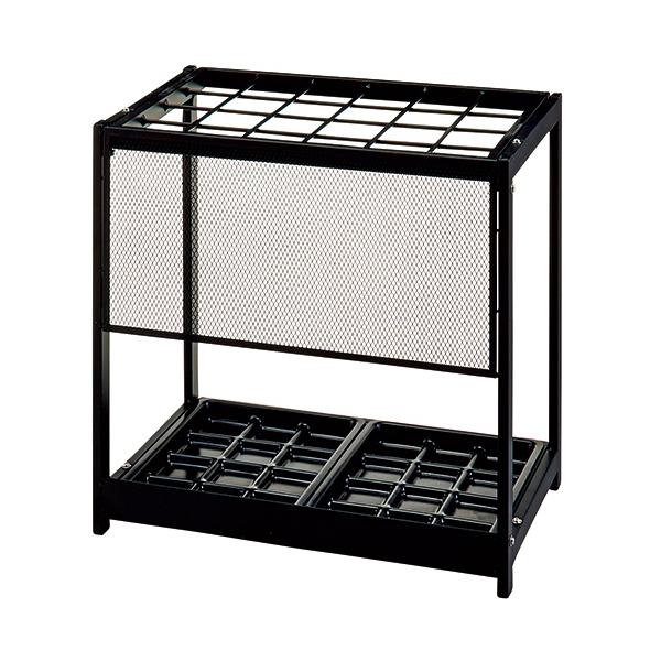 メーカー：オリジナル 　品番：TFUS-24-B   傘をスッキリ見せる幕板付、塗装にひと手間かけて丈夫で長持ち。　　錆に強いカチオン電着塗装と粉体塗装で衝撃に強く丈夫で長持ち。<BR>商品の色はブラックになります。＜折りたたみ...