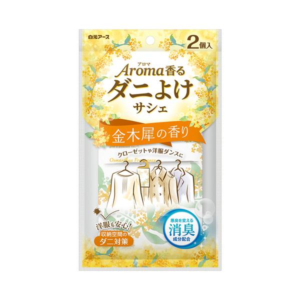 メーカー：白元アース　 品番：12445-0  衣類の収納空間にダニを寄せつけにくくします。　　＜パッケージ裏面＞