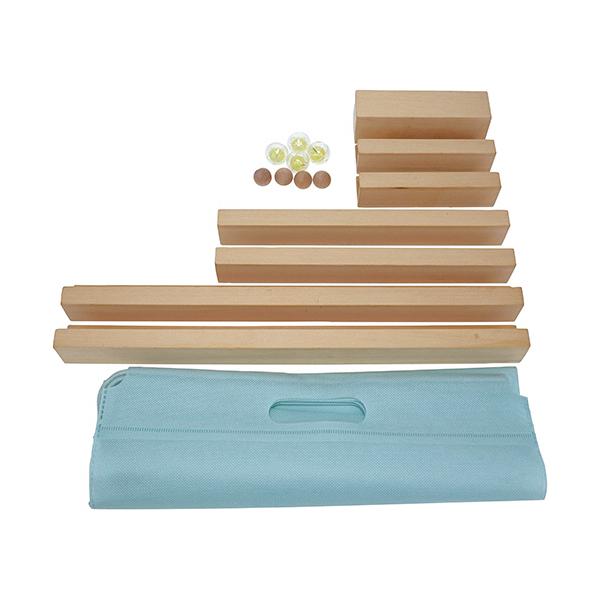 メーカー：三和製作所　品番：S3878-52　自由にコースレイアウトできて、みんなで楽しめる。想像力をかき立てられる玉転がし木製レール！　