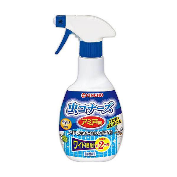 メーカー：大日本除蟲菊　ＫＩＮＣＨＯ　 品番：ムシコナアミドSP300  アミ戸にスプレーするだけ簡単虫よけ。効果は約2ヶ月。　　＜パッケージ裏面＞