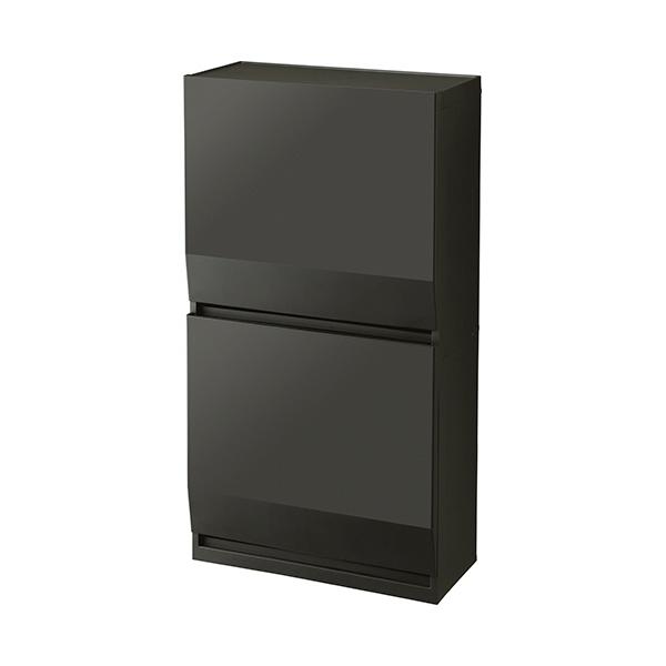 メーカー：リス　 品番：GPRB059  フタが手前に大きく開くのでゴミが捨てやすく、袋の交換も簡単。　　捨て口が大きく開きかさばるゴミも捨てやすい。通路を妨げないスリムなデザイン。