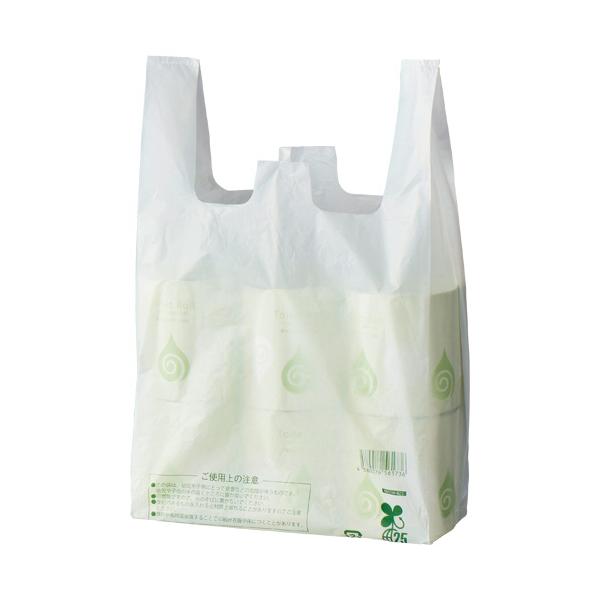 メーカー：スマートサプライ 　品番：RB45W-B25   サトウキビ由来の植物性プラスチックを25％以上配合した、二酸化炭素の排出量削減に貢献できるレジ袋です。　　＜使用イメージ＞＜パッケージ＞＜使用イメージ＞<BR>商品のサ...