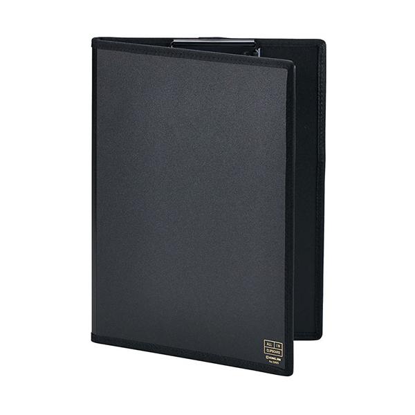 メーカー：キングジム  品番：5995クロ  多機能ポケットが小物と書類の持ち運びに便利。カバー付きクリップボード。