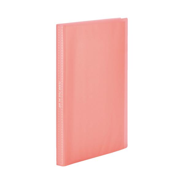 メーカー：オリジナル 　品番：KYCF-40-P   【固定式】サスティナブルな社会を目指すため、原材料の一部に植物由来原料を使用した環境配慮商品。　　＜タテ入れ＞<br>商品は40ポケットタイプ、ピンクになります。裏表紙には「...