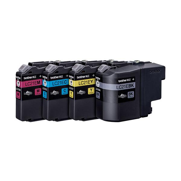 メーカー：ブラザー 　品番：LC21E-4PK   メーカー純正インクジェットカートリッジ　　