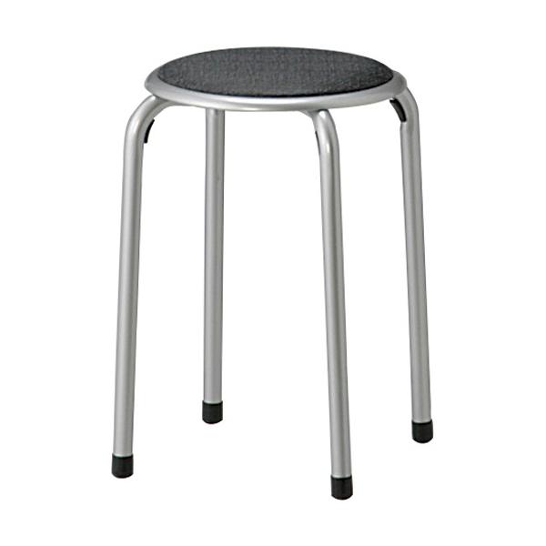 メーカー：不二貿易　 品番：TX-01/10BK(OT)  5脚までスタッキングできる丸型スツール　　＜寸法図＞<BR>単位：mm＜張地拡大＞