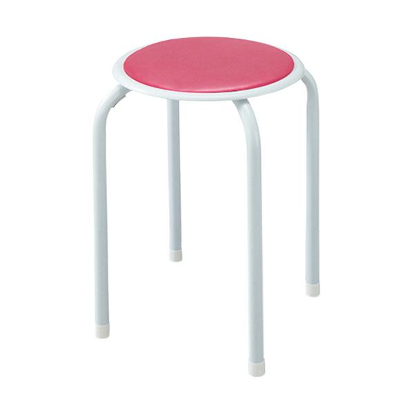 メーカー：不二貿易　 品番：FB-01/10PI  清潔感のあるホワイトフレーム　　＜寸法図＞<BR>単位：mm＜5脚までスタッキング可能＞