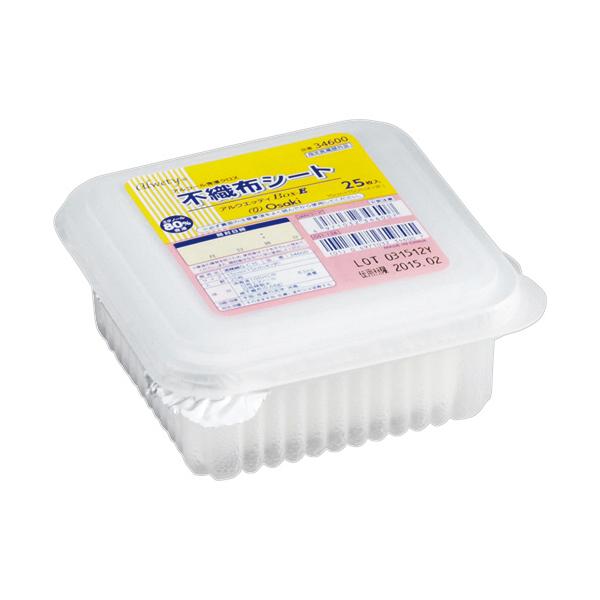 メーカー：オオサキメディカル　 品番：34600  使い切りで衛生的なボックスタイプのアルコール綿。　　