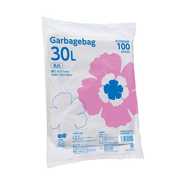 メーカー：オリジナル　 品番：TG100-30W  【高密度ポリエチレン（カサカサ）】引っ張りに強い！　　＜透け具合イメージ＞