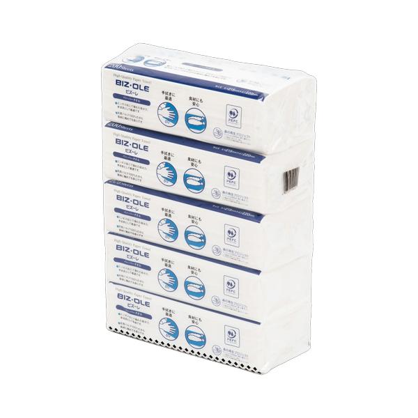 メーカー：カルタス　品番：ビズ-レR2005P　バージンパルプ100％で白くやわらかな仕上がり。