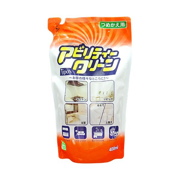 メーカー：友和 　品番：358400   ガスレンジ周りや換気扇の頑固な油汚れまで、汚れに困ったらこの1本！　　＜裏面＞