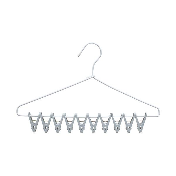 メーカー：小久保工業所　品番：3854　両側からピンチを押せば、洗濯物が一度に簡単に外せます。