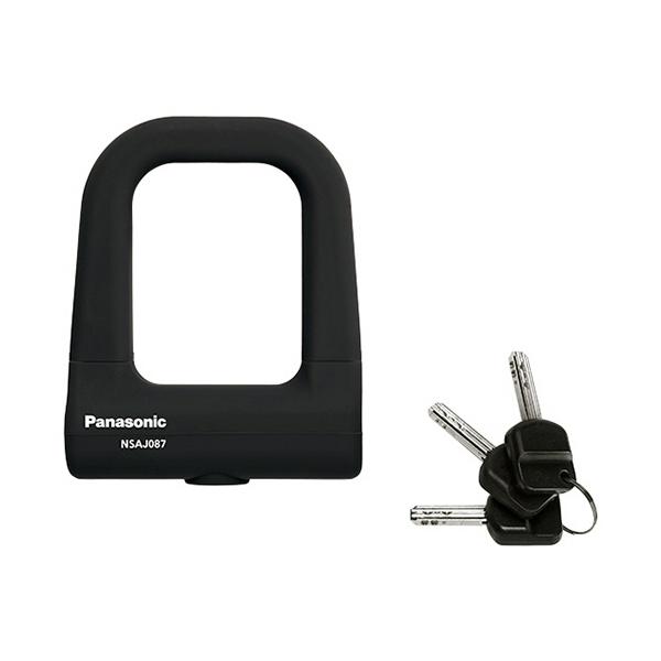 メーカー：パナソニック　 品番：NSAJ087-B  シリコンカバー採用で車体にもやさしい錠前です。　　