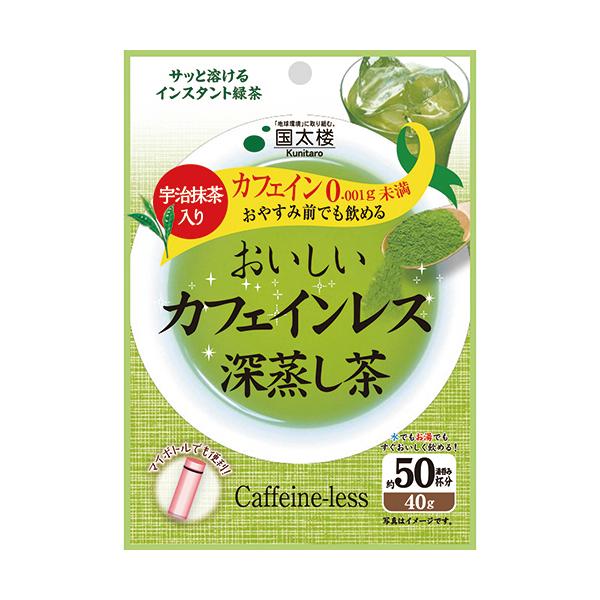 メーカー：国太楼   品番：766039   カフェイン0.001g未満のインスタント緑茶で、まろやかな味わいをお楽しみください。