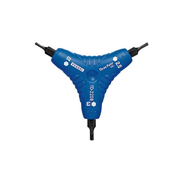 メーカー：ベッセル　品番：TD220B　1本で3サイズ使えるコンパクトで便利なドライバーです。