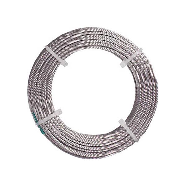 メーカー：ＴＲＵＳＣＯ　品番：CWC-1S5　耐食性、耐錆性、耐熱性、耐摩擦性に優れたステンレスロープです。