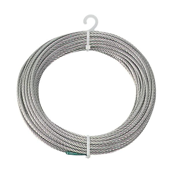 メーカー：ＴＲＵＳＣＯ 　品番：CWS-3S20   ステンレスロープは耐食性、耐錆性、耐熱性、耐摩擦性に優れ、その上美しい光沢を持っているため、産業用からレジャー関連まで広範囲の分野に使用されています。　　代表画像（画像はイメージです。）
