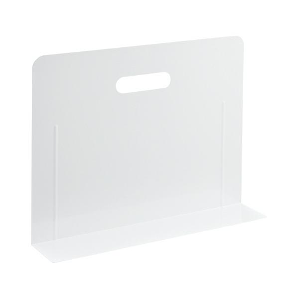 メーカー：リヒトラブ  品番：A-7353-0  スーパーワイドタイプの底部マグネット付ブックエンド。