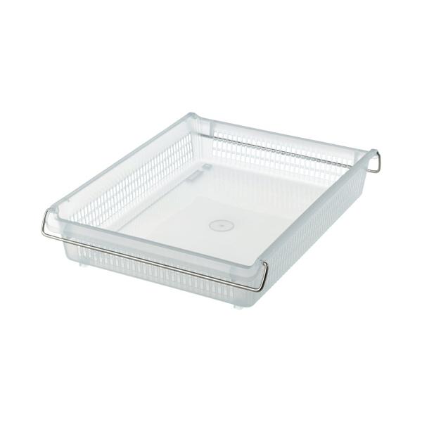 メーカー：伊藤忠リーテイルリンク   品番：STA4S-N   ハンドルを内側に倒せば積み重ねができ、ハンドルを外側に倒せばスッキリ収納できる便利なトレー