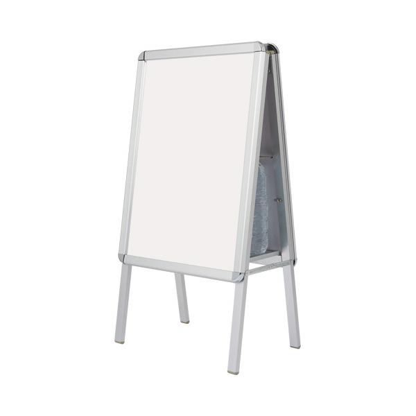 メーカー：アスカ  品番：APS-A2  転倒防止機能付のアルミ枠ポスタースタンド。