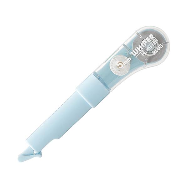 メーカー：プラス 　品番：WH-1905 BL   【使いきりタイプ】 ペンのような細さで握りやすく引きやすい修正テープ。　　＜パッケージ＞