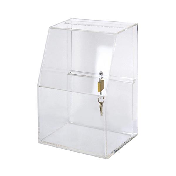 メーカー：クルーズ　 品番：CR58002  募金箱、アンケート、投票箱、貴名受けなどさまざまなシーンで使えるマルチボックス。　　＜付属南京錠＞＜付属シール＞