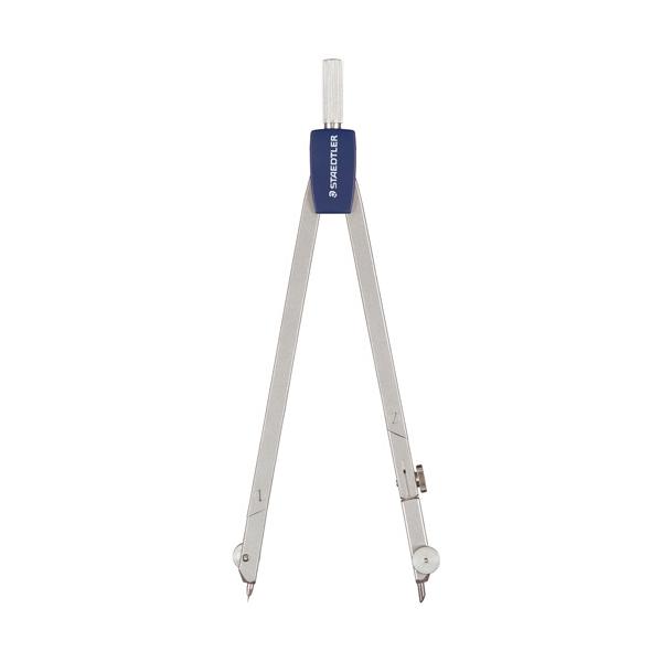 メーカー：ステッドラー　 品番：558 01SKN  低価格ながら精巧な円が描けるギア式コンパス。　　正確な円が安定して描ける両脚式。＜ケース付＞