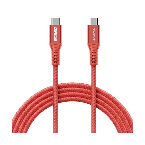 メーカー：アドテック 　品番：APC-V1024CC-U4G3-RD   パステル調カラーの高性能USB4 Gen3対応ケーブルです。　　
