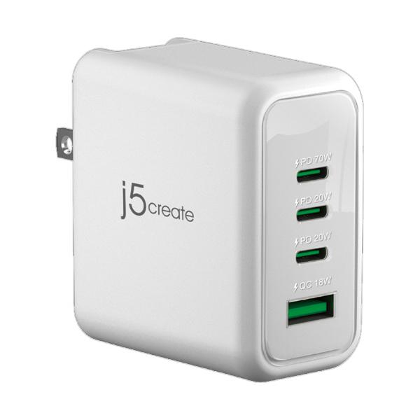 メーカー：ｊ５　Ｃｒｅａｔｅ　 品番：JUP4370  4ポート合計70WのGaN充電器。　　