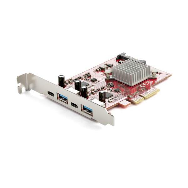 メーカー：ＳｔａｒＴｅｃｈ．ｃｏｍ　 品番：PEXUSB312A2C2V  USB Type-Aポート2口、USB Type-C 10Gbpsポート2口をコンピュータのPCI Expressスロットに増設。2基の独立したUSBコントローラを...