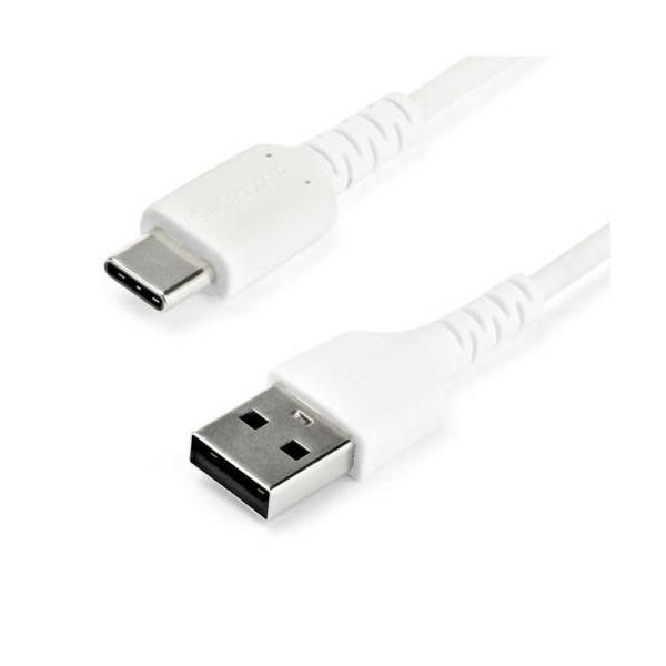 メーカー：ＳｔａｒＴｅｃｈ  品番：RUSB2AC2MW  USB Type-C対応機器との接続と充電が可能な高耐久USB-C - USB-Aケーブル。　　＜パッケージ＞
