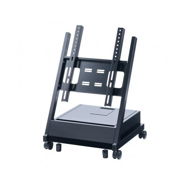 メーカー：サンワサプライ　品番：CR-PL66　機器収納ボックス付きロータイプサイネージスタンド