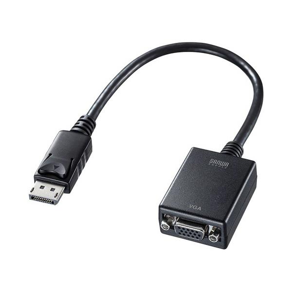 メーカー：サンワサプライ　 品番：AD-DPV06  DisplayPortからのデジタル映像出力をVGAコネクタに変換できるDisplayPort-VGA変換アダプタ。　　＜パッケージ＞