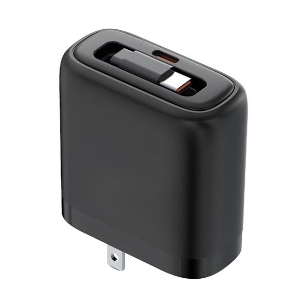 メーカー：オウルテック　 品番：OEC-APD65C2RG-BK  USBーCコードリール付。　　