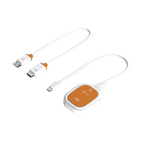 メーカー：ｊ５　Ｃｒｅａｔｅ　 品番：JVAW61  スマホやノートPCをワイヤレスでHDMI大画面にミラーリングできる送受信機セット。　　最大1920×1080表示の解像度に対応。ノートパソコンの画面複製・拡張にも対応。ワイヤレスで端末か...